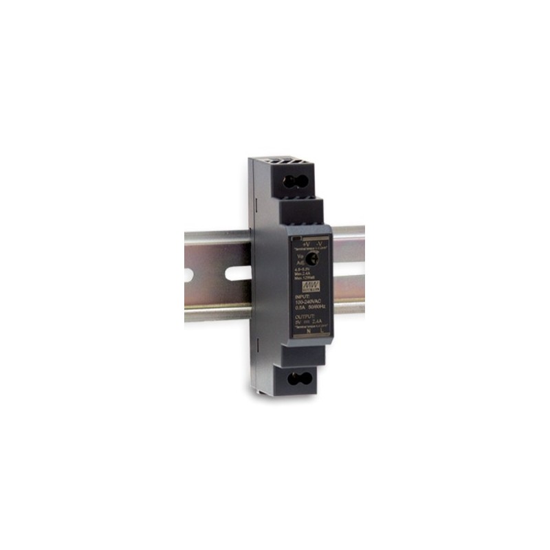 12V/1.25A, 15W AC/DC strømforsyning til DIN-skinne montering - DANBIT