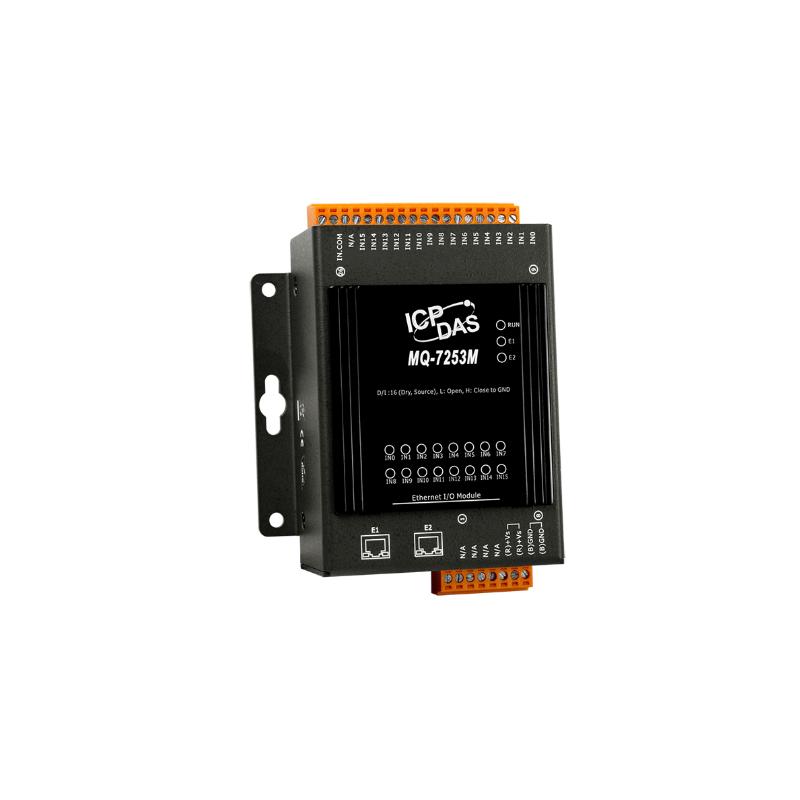 MQTT 16 x Digital input module (Wet). TCP and MQTT protocol, 2 x LAN ports