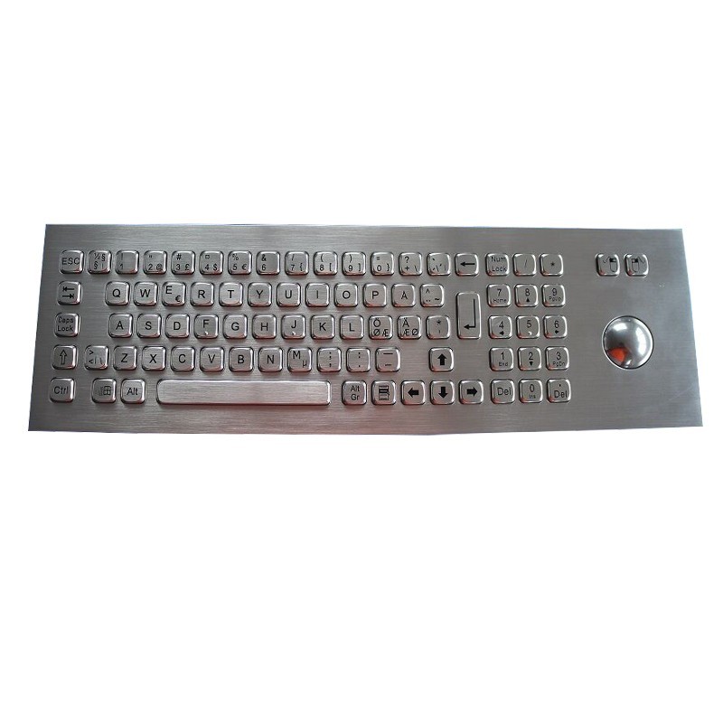 IP65 stainless steel keyboard with trackball rugged and waterproof, USB ...