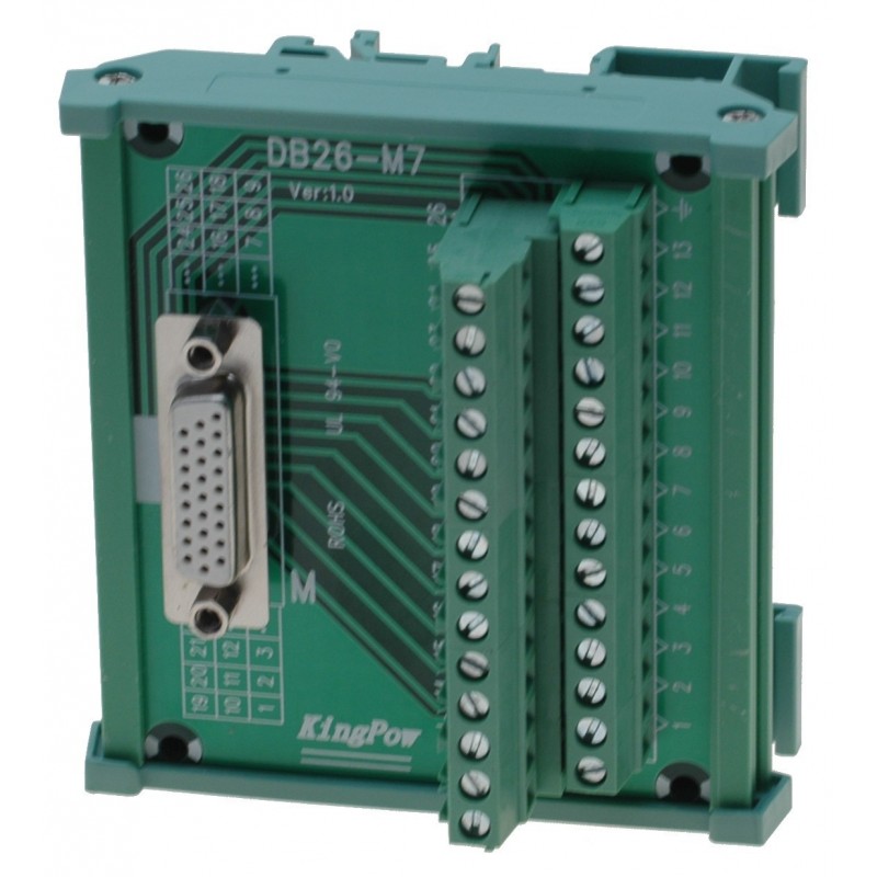 DB26HD terminalkort - 2 rækker skruterminaler - DB26 PRINT CARD - DANBIT